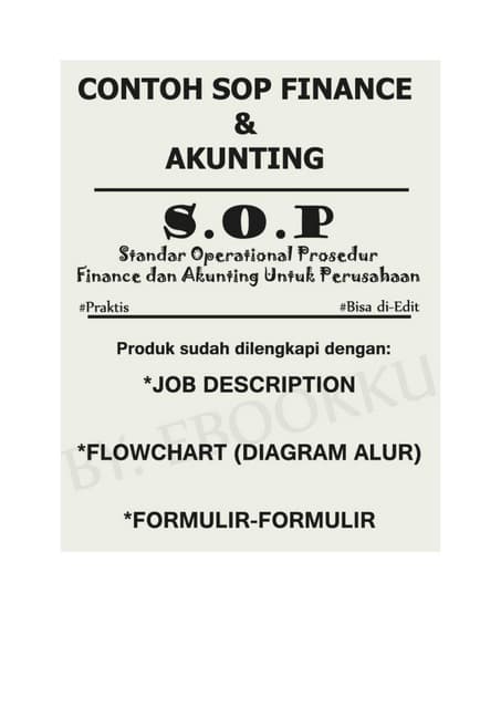 #06. Contoh SOP Keuangan dan Accounting - Master SOP | PDF