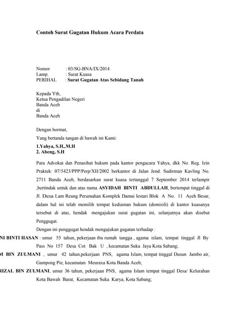 Replik dalam perkara perdata | DOCX