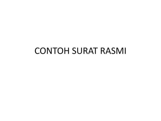 Nota Format Surat Kiriman Rasmi | DOC