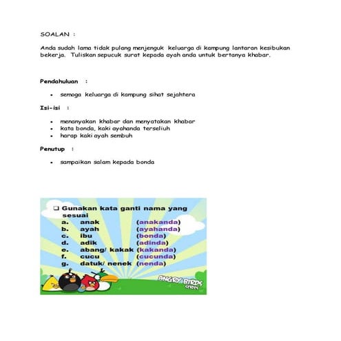 Contoh surat rasmi and tidak rasmi | DOCX