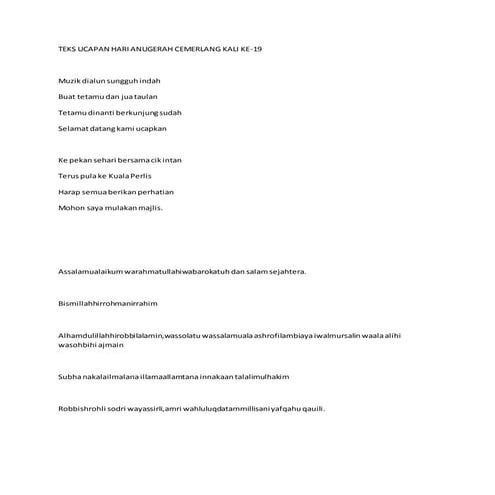 Contoh ucapan | DOCX