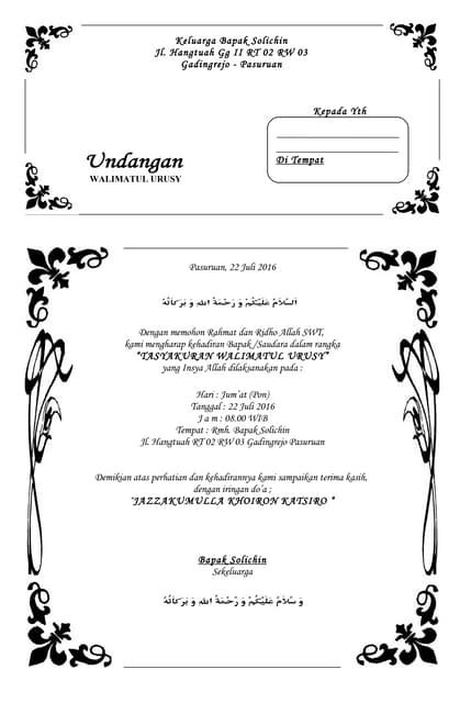 Contoh Undangan | DOCX