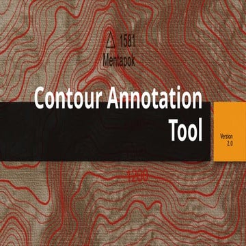 A documentation of Manual Contour Annotation Tool created by ESRI ...
