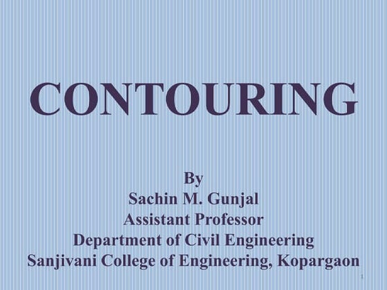 Contour maps: preparation and understanding. | PPTX