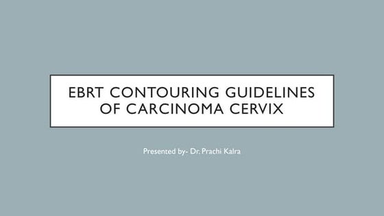 TARGET DELINEATION CANCER CERVIX | PDF | Medical Health