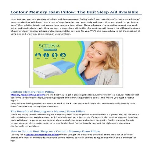 Neck Pillow – Important For Great Sleeping.ppt