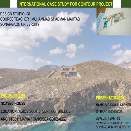 Contour project (ncaved house) md. sayum sarker barc 1901016021 | PDF
