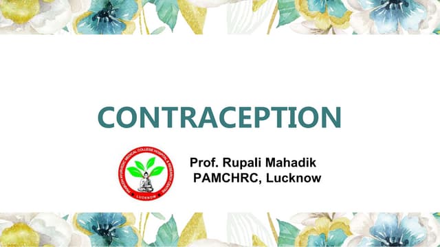 male contraception- powerpoint presentation | PPTX