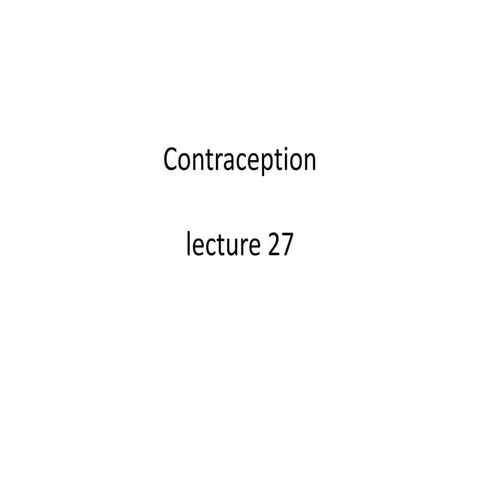 Contraception | PPT