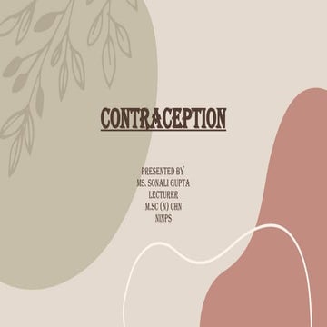 Contraception | PPTX