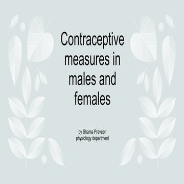 Contraceptive.pptx measures in males and females | PPTX