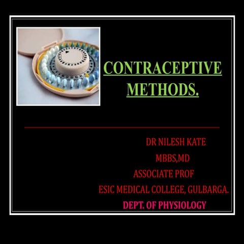 CONTRACEPTIVE METHODS | PPT