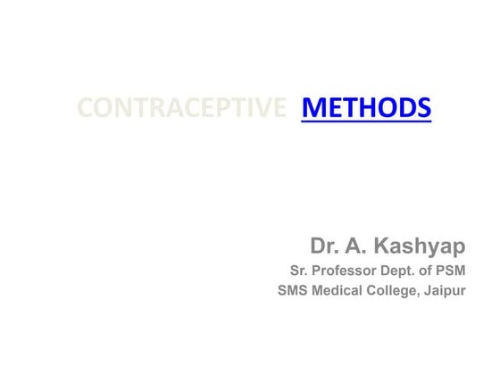 Contraceptive.pptx measures in males and females | PPT