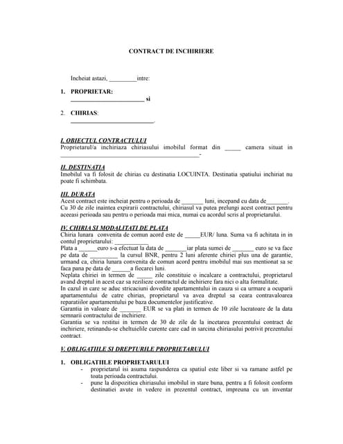 Model contract de comodat locuinta laurentiu mihai | RTF