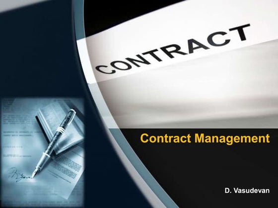 Lecture 1 Introduction to Procurement and contract Management ...