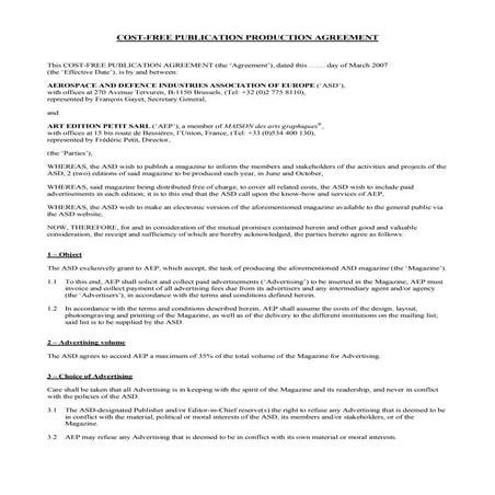 Contract - Publishing Production Agreement | PDF