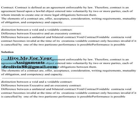 Contract Contract is defined as an agreement enforceable by law. Th.pdf