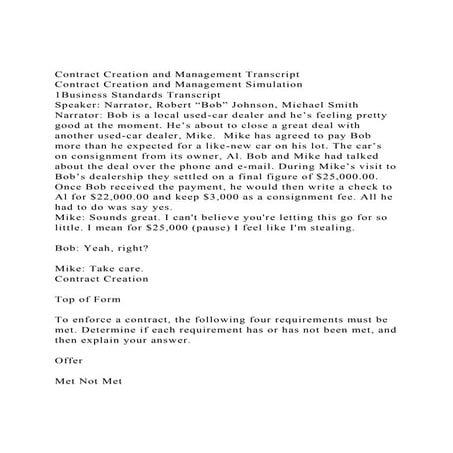 Contract Creation and Management Transcript Contract Creation .docx
