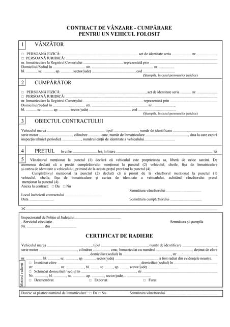 Model contract comodat auto | DOC