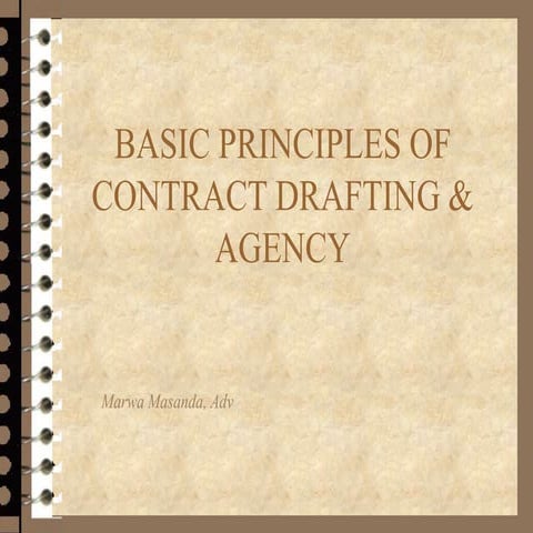 Principle of Contract Drafting & Agency.pptx