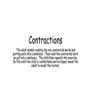 Contracted Words Flashcards | PPT