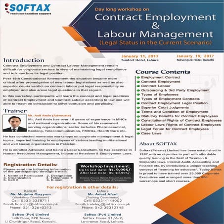 Contract Employment and Labour Management | PDF