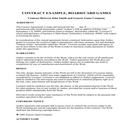Contract example | DOCX | Publishing Industry | Industries