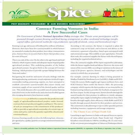 Contract farming | PDF