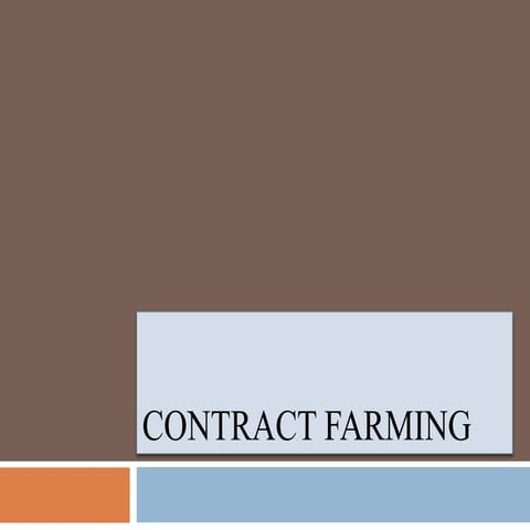 Contract farming | PPTX