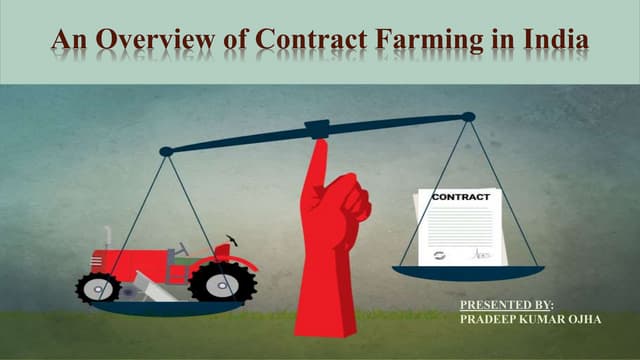 Contract farming ppt | PPTX