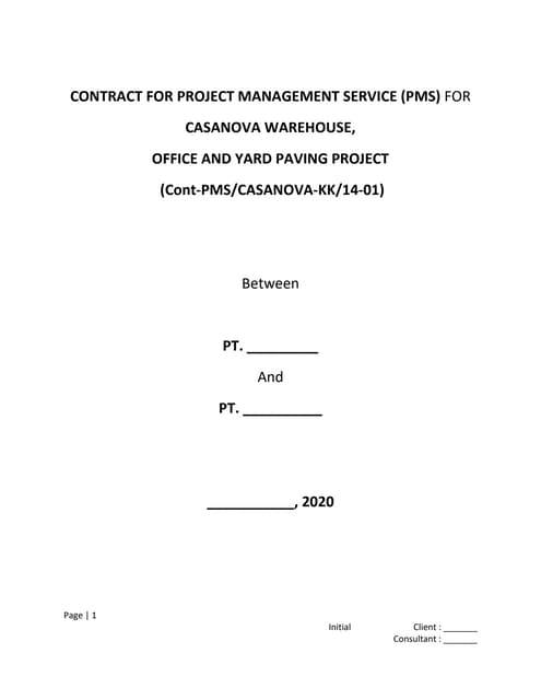Draft contract | PDF
