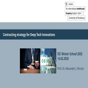 Contracting strategy for Deep Tech innovations | PPTX