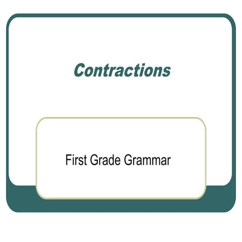 Contractions ppt | PPT