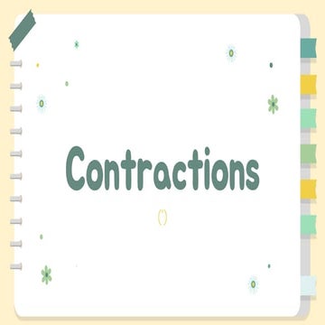 Contractions ppt | PPT