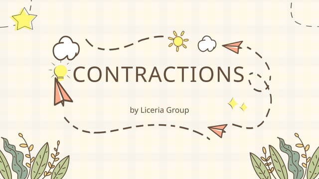Contractions ppt | PPT