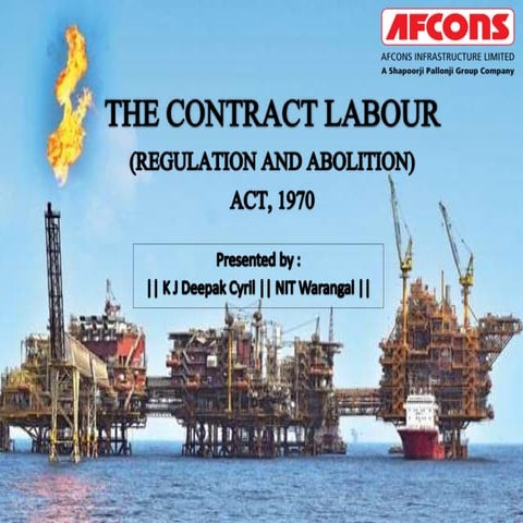 Contract labour act | PPTX