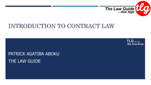 Introduction to Contract Law | PPTX