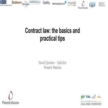 Contract law: the basics and practical tips | PPTX