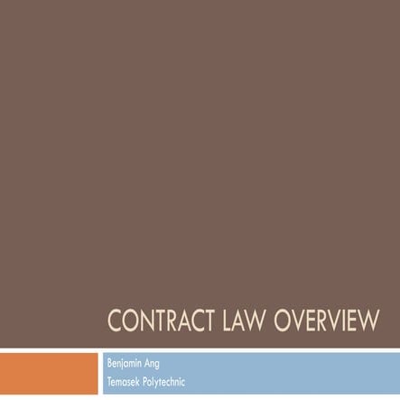 Contract Law - an overview and how to answer exam questions | PDF