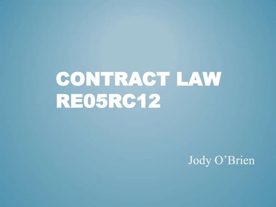 Contract law | PPT