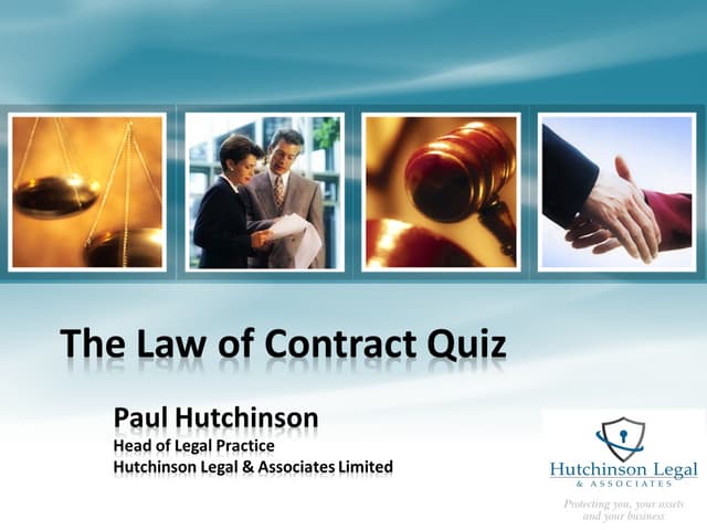 Contract Law Quiz 1 Ppt