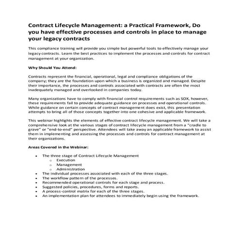 Contract lifecycle management | PDF