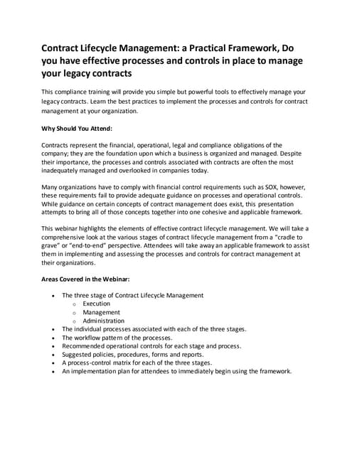 Contract Management | PPT