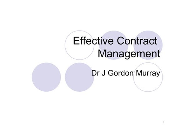 Contract management general | PPTX