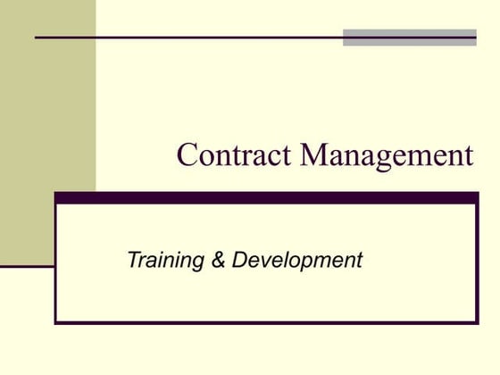 Contract management general | PPTX