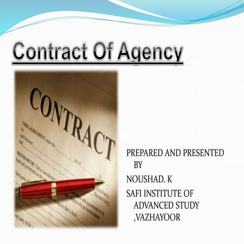 Contractofagency | PPT