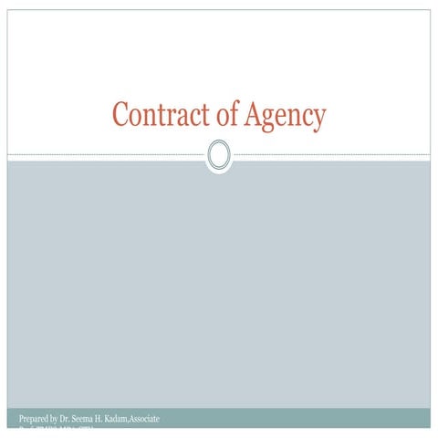 Contract of agency | PPTX