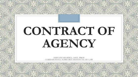 Contractofagency | PPT