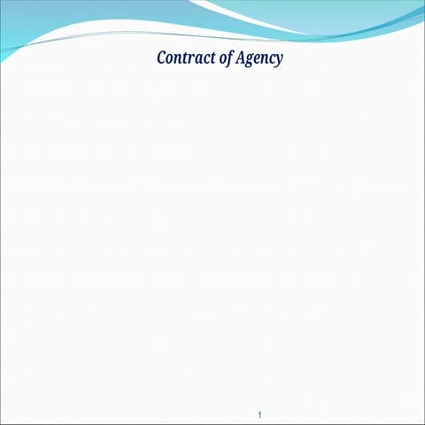 contractofagency.ppt useful for mangement student | PPT