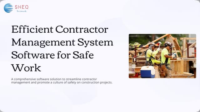 Cms contractor management system | PDF